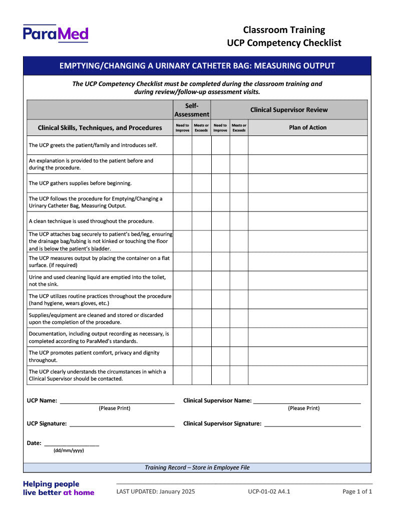 UCP-CC - UCP Orientation/Skills Lab/Annual Skills Renewal (Competency ...