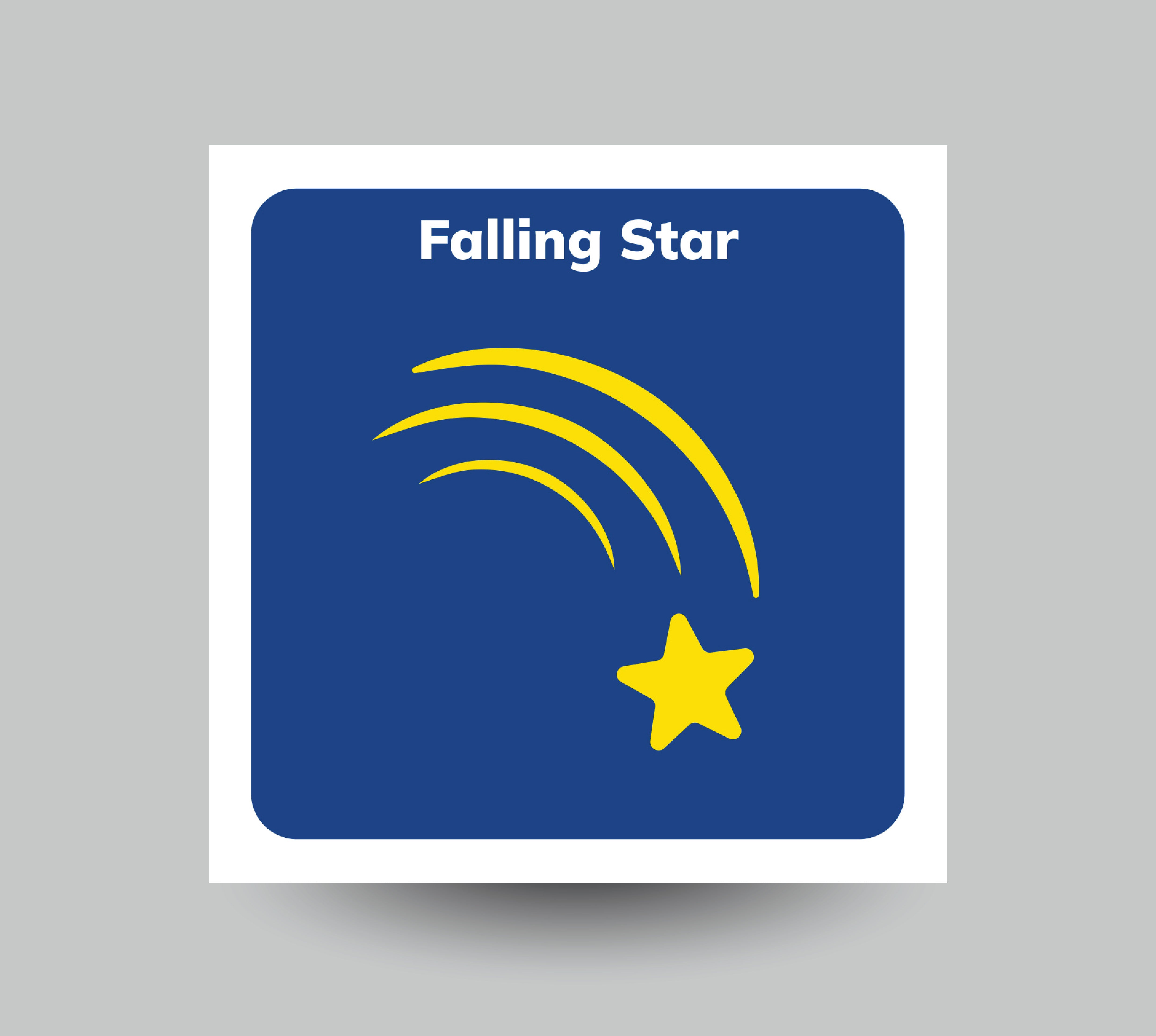 Falling Star Sticker – Extendicare Print Shop
