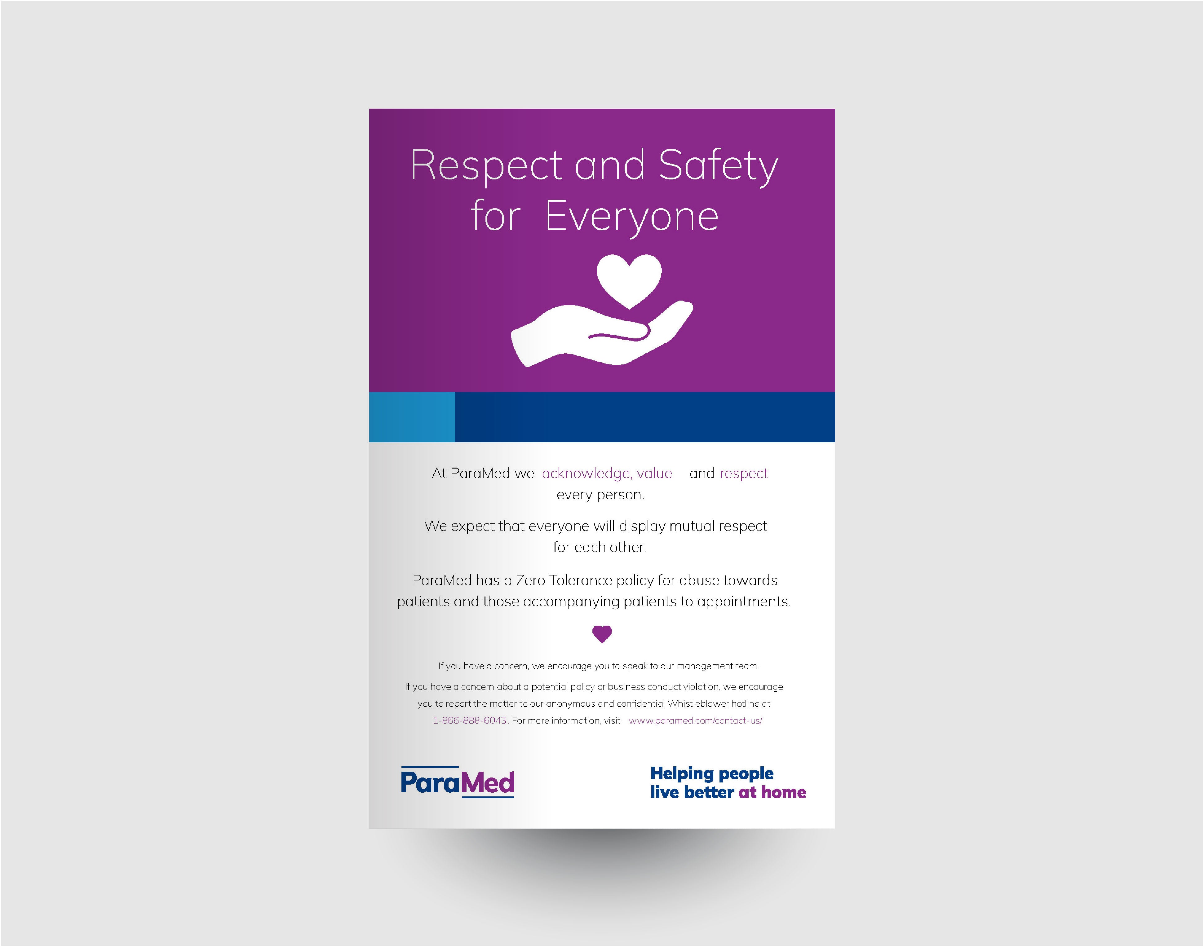 ParaMed Respect and Safety Posters – Extendicare Print Shop