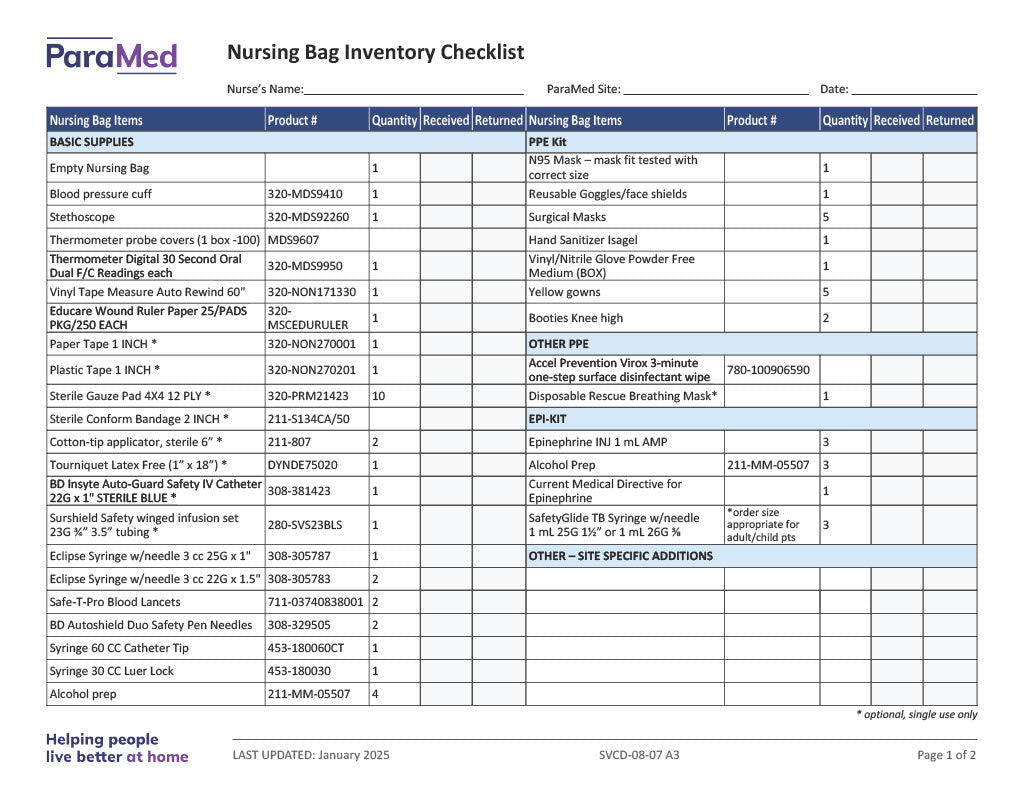 ParaMed Individual Forms – Page 4 – Extendicare Print Shop